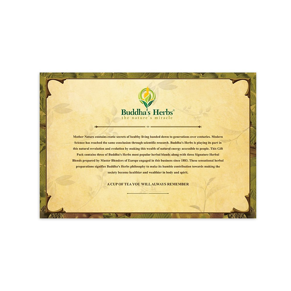 Buddha's Herbs Herbal Fruit Tea Sampler, Caffeine-Free Flavored Herbal Tea, Immune Support, 6 Exotic Blends of Organic Herbs, Perfect for Christmas and New Year Gifts, 60 Count Decaffeinated Tea Bags