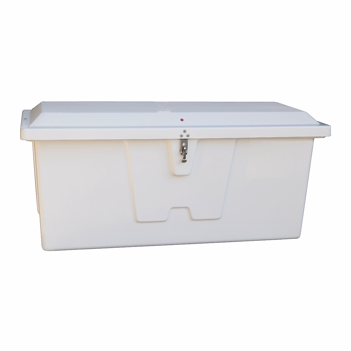 TAYLOR MADE PRODUCTS White 67.75"L x 27.75"W x 26"H Stow 'N Go UV-Resistant Polyethylene Waterproof Storage Box with Stainless Steel Lockable Latch for Docks, Decks, Patios, Pool Areas - 2020108529