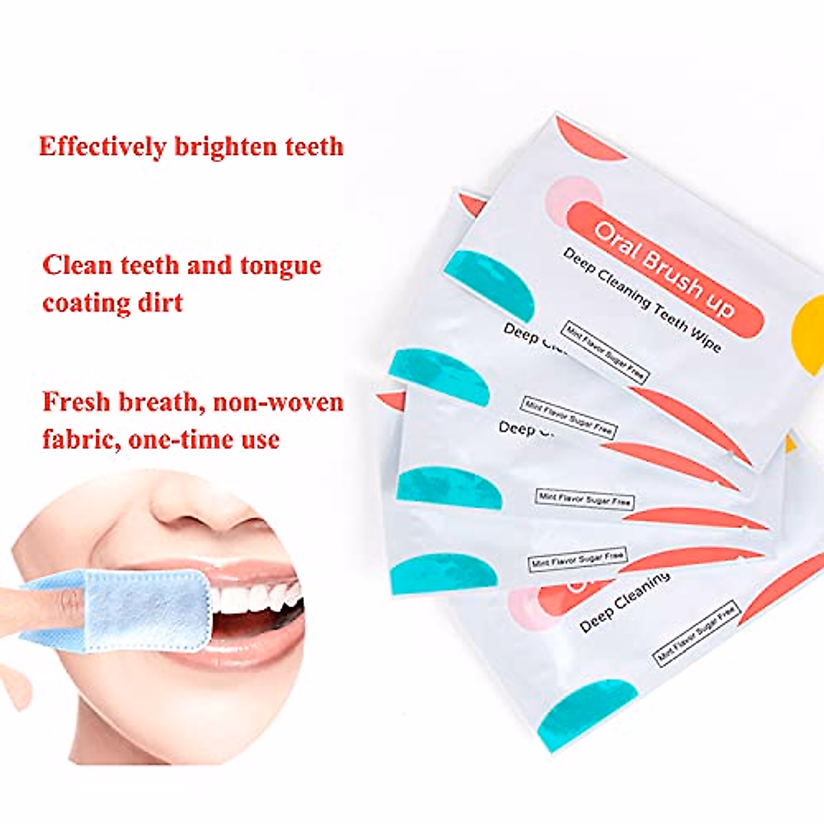 Serlife Disposable Finger Cleaning Teeth Wipes Soft Gauze Infant Finger Clean Oral Toothbrush Whitening Wipe (100Pcs)