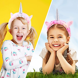 3 Pieces Unicorn Headbands Unicorn Makeup Headband Spa Headband Cute Shower Hairband for Women Girls Washing Face, Makeup, Sports, Yoga, Spa