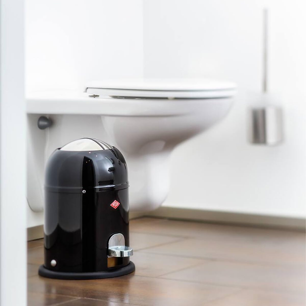 WESCO Waste Bin Mini Master 6 L Powder-Coated Sheet Steel, Black, 26,4x26,4x36 cm,