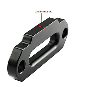 Ucreative Aluminum Hawse Fairlead for ATV 2000-3500 LBs Winch 4 7/8" (124mm) Mount Glossy (Black)