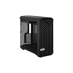 Fractal Design Torrent Black - Light Tint Tempered Glass Side Panel - Open Grille for Maximum air Intake - Two 180mm PWM and Three 140mm Fans Included - Type C - ATX Airflow Mid Tower PC Gaming Case