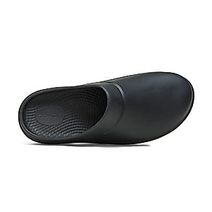 OOFOS Unisex OOcloog, Black - Men’s Size 13, Women’s Size 15 - Lightweight Recovery Footwear - Reduces Stress on Feet, Joints & Back - Machine Washable