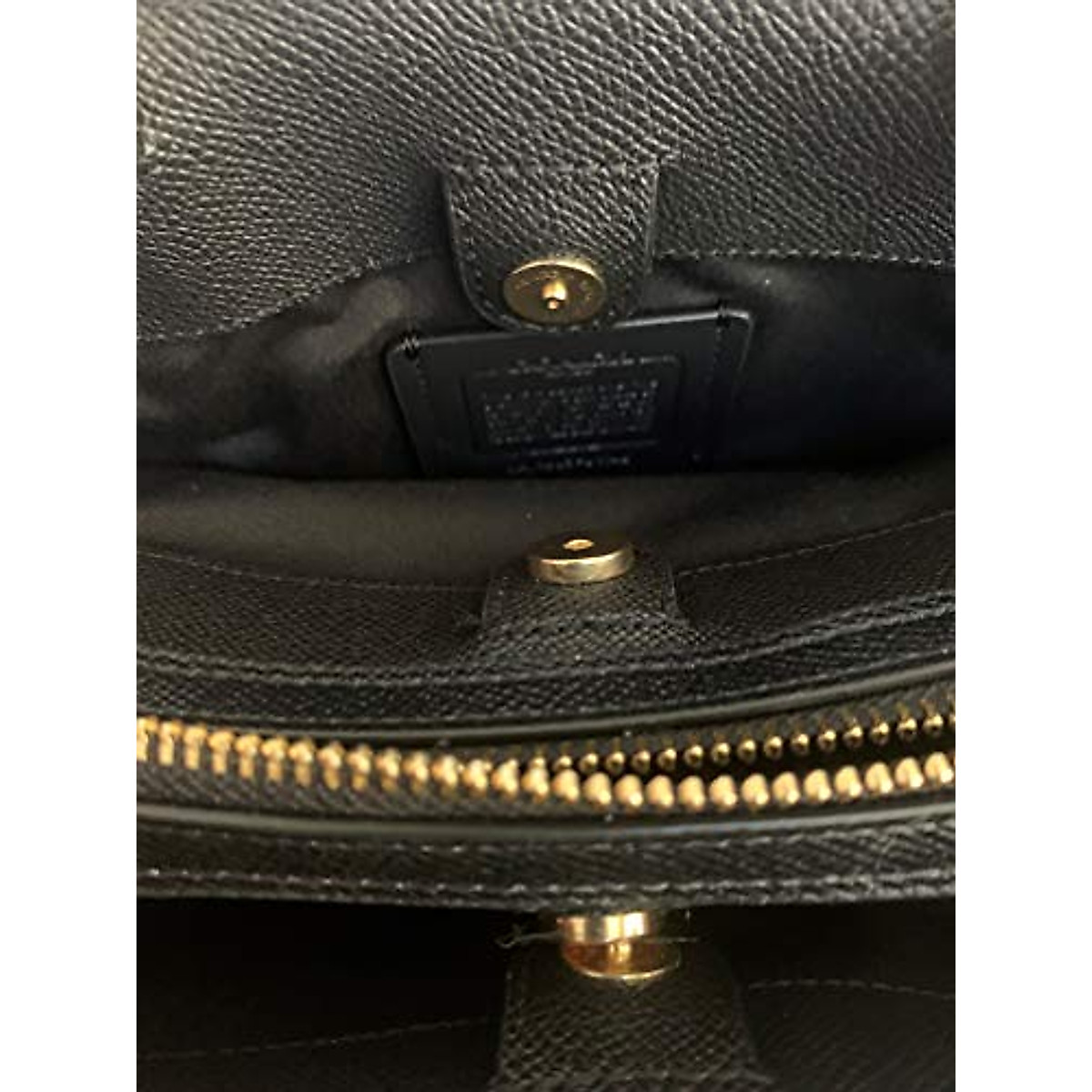 Coach Crossgrain Leather Mini Lille Carryall Satchel - Black, Small
