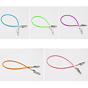 Surewheels 5-Piece Dental Bib Clip Holder Set - Colorful Silicone Clips for Adult, Kids, Baby, Napkins, and Masks