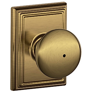Schlage F40PLY609ADD Plymouth Privacy Knobset with Decorative Addison Rose