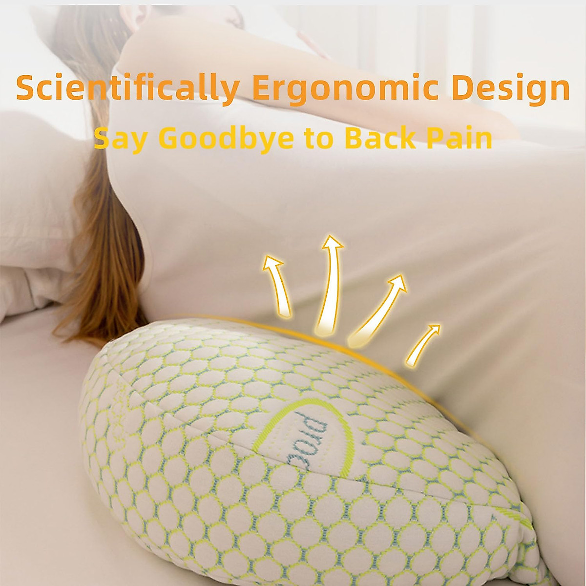 MomNest™ Pregnancy Pillows for Sleeping, Maternity Pillow for Pregnant Women, Adjustable Body Pillow for Pregnant Women, Pregnancy Wedge Pillows Support for Back, Legs, Belly, HIPS (GREEN-A03)