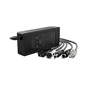 54.6V 2A Electric Bike Charger for 48V Ecotric Bike/Lectric XP/Evercross H5, 3Prong GX16/DC 5.5x2.5mm/XLR/IEC/RCA Connector Power Supply Adapter for 48V Lithium Battery