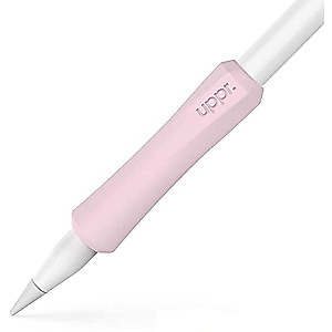 UPPERCASE Designs NimbleGrip Premium Silicone Ergonomic Grip Holder, Dual Sided Design, Compatible with Apple Pencil 1st Generation and Apple Pencil 2nd Generation (1 Pack, Pink)