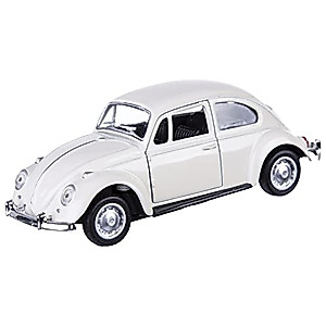 Berry President 1967 Classic Beetle Bug Vintage 1/32 Scale Diecast Metal Pull Back Car Model Toy for Gift/Kids (Beige)