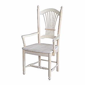 International Concepts Sheaf Back Arm Chair, Unfinished