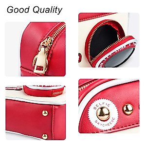 Crossbody Bag For Women Trendy Shoulder Bag with Zipper Pocket Unique Cute Purse Handbags (red)