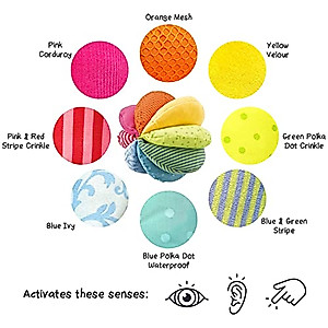 HABA Rainbow Fabric Ball - Machine Washable with 8 Different Sensory Affects