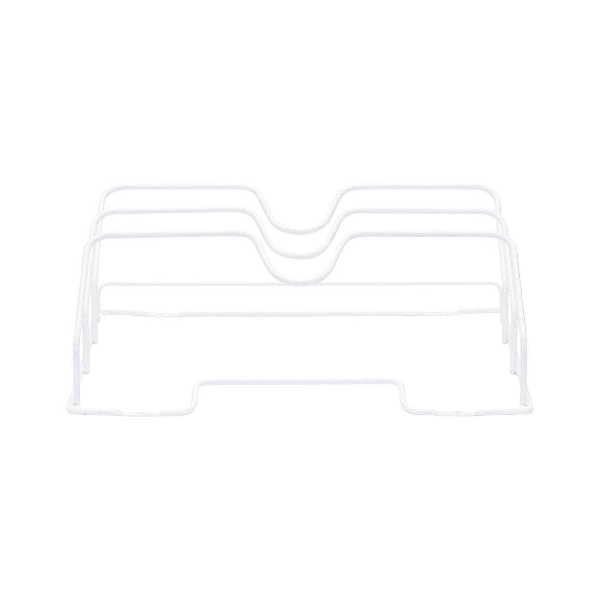 Household Essentials Oversized Cabinet Door Lid Holder, 3 Slots, Steel Wire Frame, White Powder Coating, Easy Installation, Hardware Included, Great for Larger Skillet Lids or Paper Bags