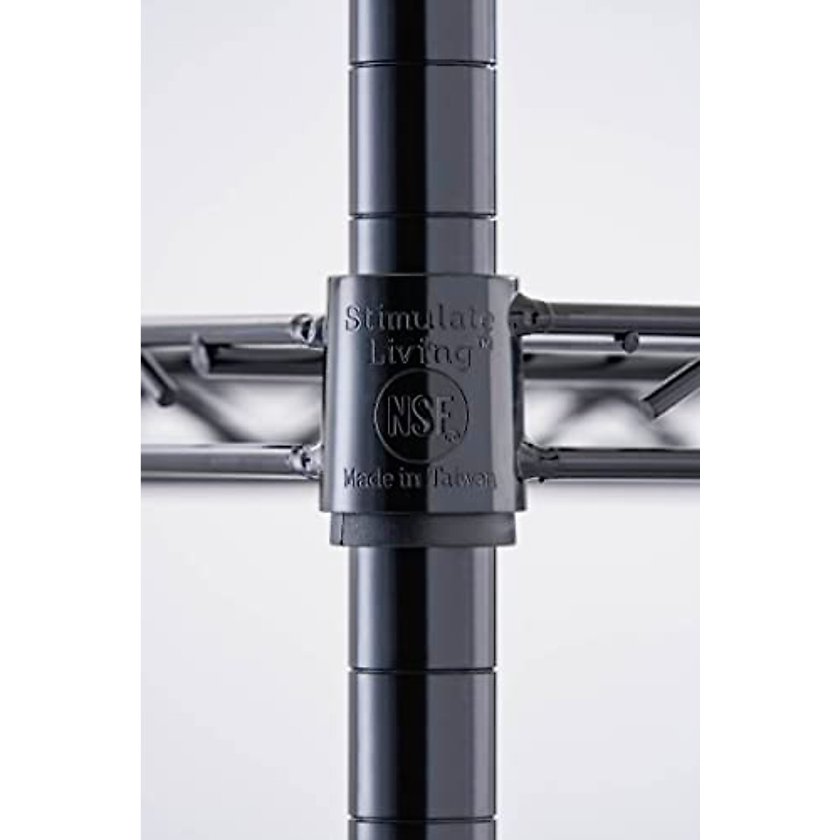 60" x 24" x 72" Black 5-Tier Wire Shelving NSF 3000 LBS Max Capacity Heavy Duty Steel Storage Rack for Restaurant, Warehouse, Commercial, Industrial, and Hospital Uses (Includes Casters)