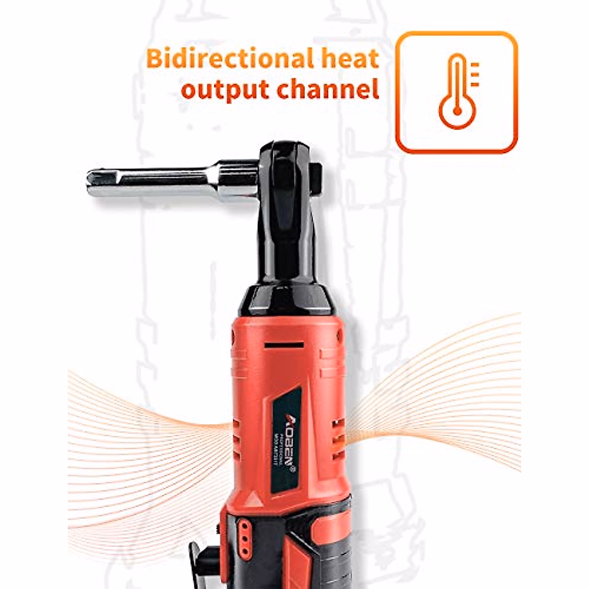 AOBEN Cordless Electric Ratchet Wrench Set, 3/8" 12V Power Ratchet Tool Kit With 2 Packs 2000mAh Lithium-Ion Battery And Charger