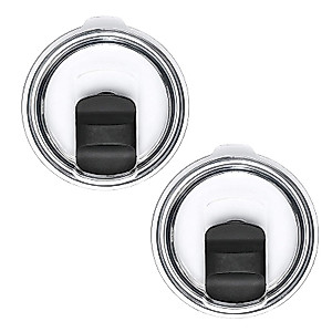 20 Oz Magnetic Tumbler Lid, Yeti Lids 20 oz Replacement Lids, for Yeti Lids Compatible with YETI Rambler or Old Style Rtic Coffee Tumbler Lid, Spill Proof Tumbler Cover With Slider Switch 2 pack
