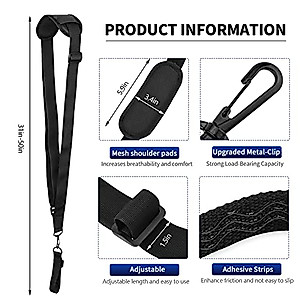 Weed Eater Strap, Trimmer Shoulder Strap Weed Wacker Harness Upgraded Metal-Clip for EGO String Trimmer, Leaf Blower, Stihl