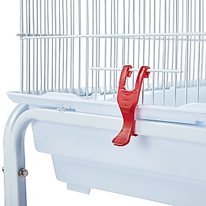 Yaheetech 62.4-inch Roof Top Flight Bird Cage for Parakeets Cockatiels Conures Finches Lovebirds Canaries Budgies Small Parrots, Large Birdcage with Detachable Rolling Stand, White