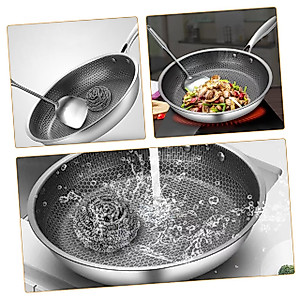 Mikinona Full Screen Omelette Pan Honeycomb Skillet Pan Seafood Pan Nonstick Stir Fry Pan Egg Frying Pan Induction Pan Barbecue Griddle Pans for Cooking Woks Pan Cooking Pan Stainless Steel