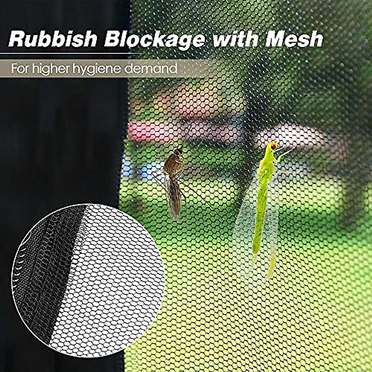 Instahibit Pop Up Canopy Half Mesh Sidewall with Window for 15x10' Outdoor Camping Fishing Party Tent,4pcs Sidewall Only