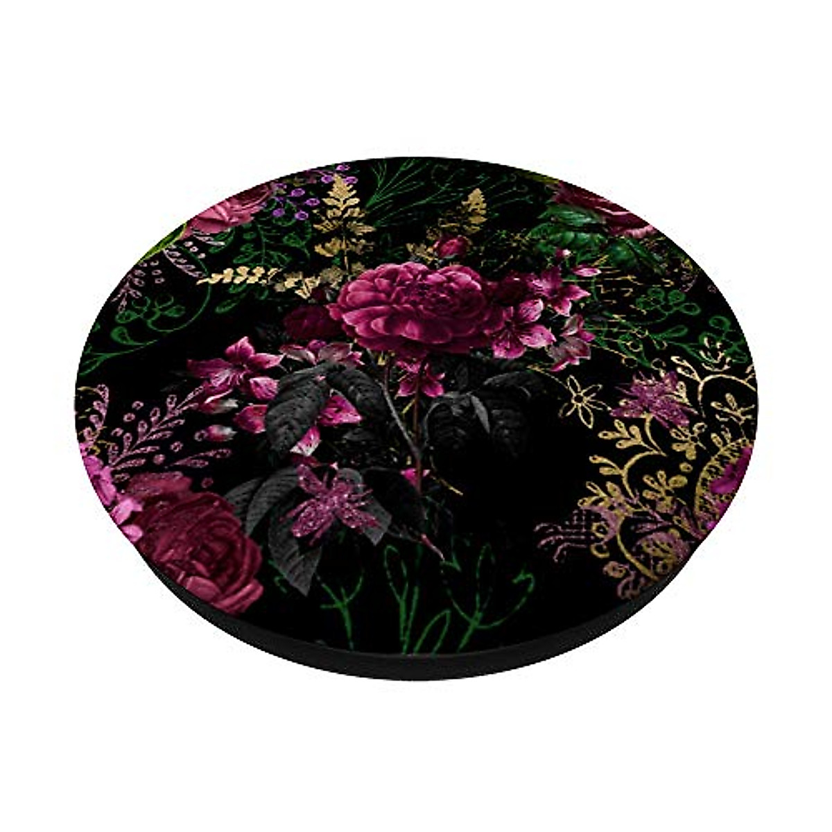 Gothic Floral Dark Peony Rose Flower PopSockets Swappable PopGrip