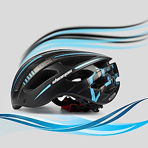 Shinmax Bike Helmet with USB Rechargeable Light & Detachable Magnetic Goggles UV Protective & Carry Bag Reflective Bicycle Helmet Men Women Mountain Road Adjustable Adult Cycling Helmet (WT-049)