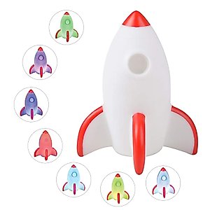ArtCreativity Color Changing Rocket Lamp, LED Night Light Cycles Through Awesome Colors, Battery Operated Decorative Lighting, Bedroom Décor Nightlight for Boys and Girls, Great Gift Idea for Children