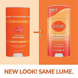 Lume Smooth Solid Stick - 2.6 Ounce (Clean Tangerine)