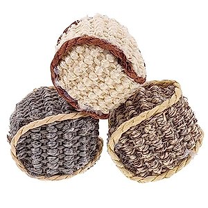 GARVALON 3pcs Cat Claw Ball Cats Self Play Toys Cat Scratch Ball Hamster Molar Toy Interactive Cat Rolling Toy Cat Teether Toy Toys Pet Toy Cat Scratching Toy Ball Sisal Bite