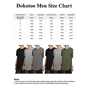 Men's 3 Pack Cotton Hipster Hip Hop Slim Fit Round Hemline Crewneck T-Shirt Black/Dark Grey/Khaki XX-Large