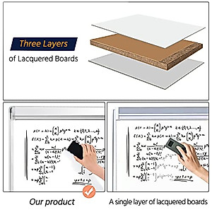Yaheetech Easel White Boards Magnetic Tripod Whiteboard Portable Dry Erase Board 36x24 inches Flipchart Easel Board Height Adjustable, Stand White Board with Flipchart Hook for Office or Teaching