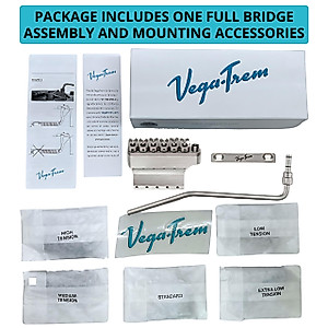 Vega-Trem VT1 2-Points Satin Stratocaster Guitar Tremolo Bridge For Strat No Mods Easy Installation