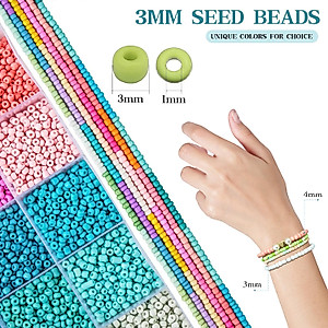 3mm Glass Seed Beads for Bracelet Jewelry Making 24 Colors Bracelet Making Kit for Girls Adults Friendship Bracelet Making Kit with Letter Beads