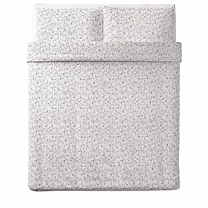 Ikea Kopparranka Duvet Cover and Pillowcase(s) White Dark Gray Full/Queen (Double/Queen) 204.496.59