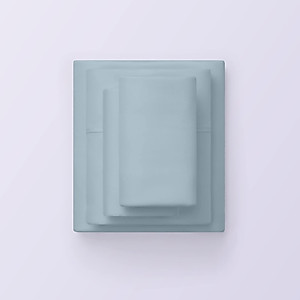 Purple Blue Complete Comfort Sheets, Queen Mattress Sheets, Cotton Sheets, Misty Blue, Light Blue