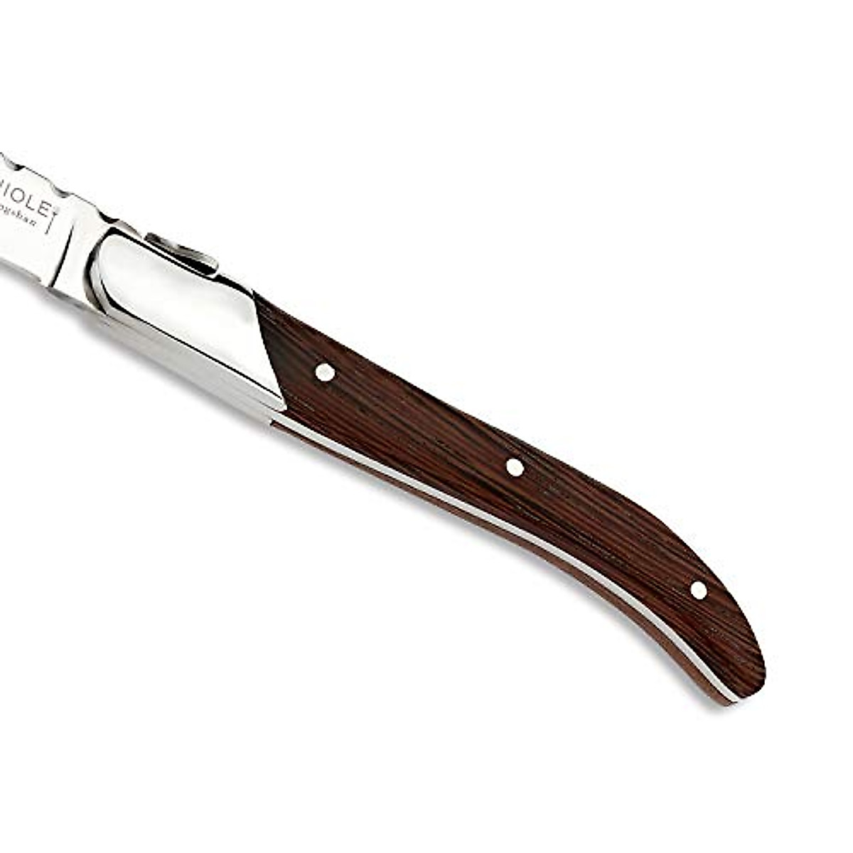 Steak Knives Set of 6, Hailingshan Stainless Steel Straight Blade Premium Gift Boxed Dishwasher Safe Polished Sharp Table Dinner Cutlery Flatware Laguiole Steak Knives 22cm 6 Pieces-Wenge Wood Handle