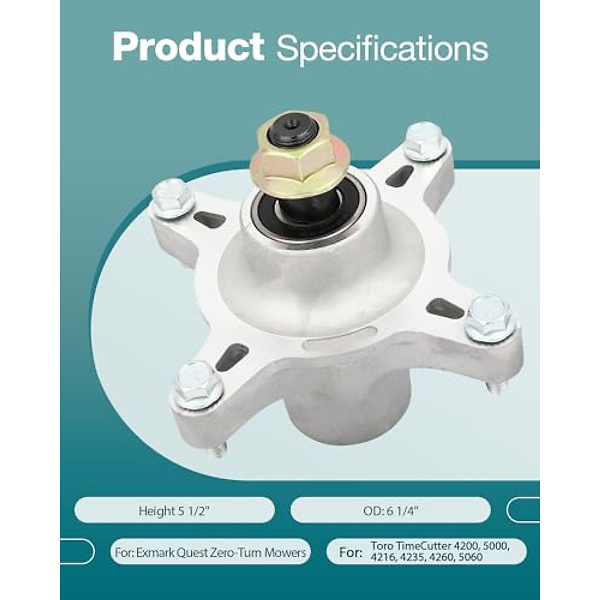 SCITOO NEW Mower Spindle Spindle Assembly Replacement for Toro 117-0751, 117-7267, 117-7268, 117-7439, 121-0751; for Exmark 117-7268, 117-7439, 121-0751; for Stens 285-923 of 2 pcs