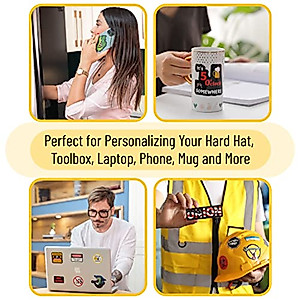 UNCO- Hard Hat Stickers, 76 pcs, Hardhat Stickers and Decals, Funny Stickers, Stickers for Men, Laptop Stickers for Men, Hardhat Stickers, Hard Hat Decals, Electrician Stickers for Hard Hats