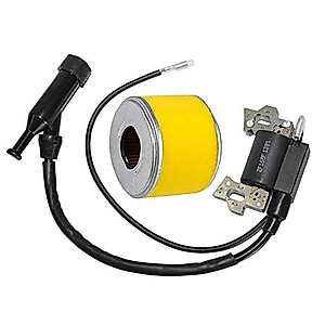 Ignition Coil For Honda GX120 GX160 GX200 Engine Generator Rototiller 4589693 30500-ZE1-073 with Spark Plug Air Filter by TOPEMAI