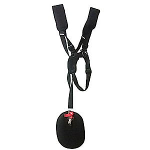 Weed Eater Strap - Grass String Trimmer Attachments Weed Wacker Whacker Harness Shoulder Strap - Adjustable Weed Trimmer Brushcutter Double Shoulder Pad Strap for Carry Hook Garden Lawn Mower, Black