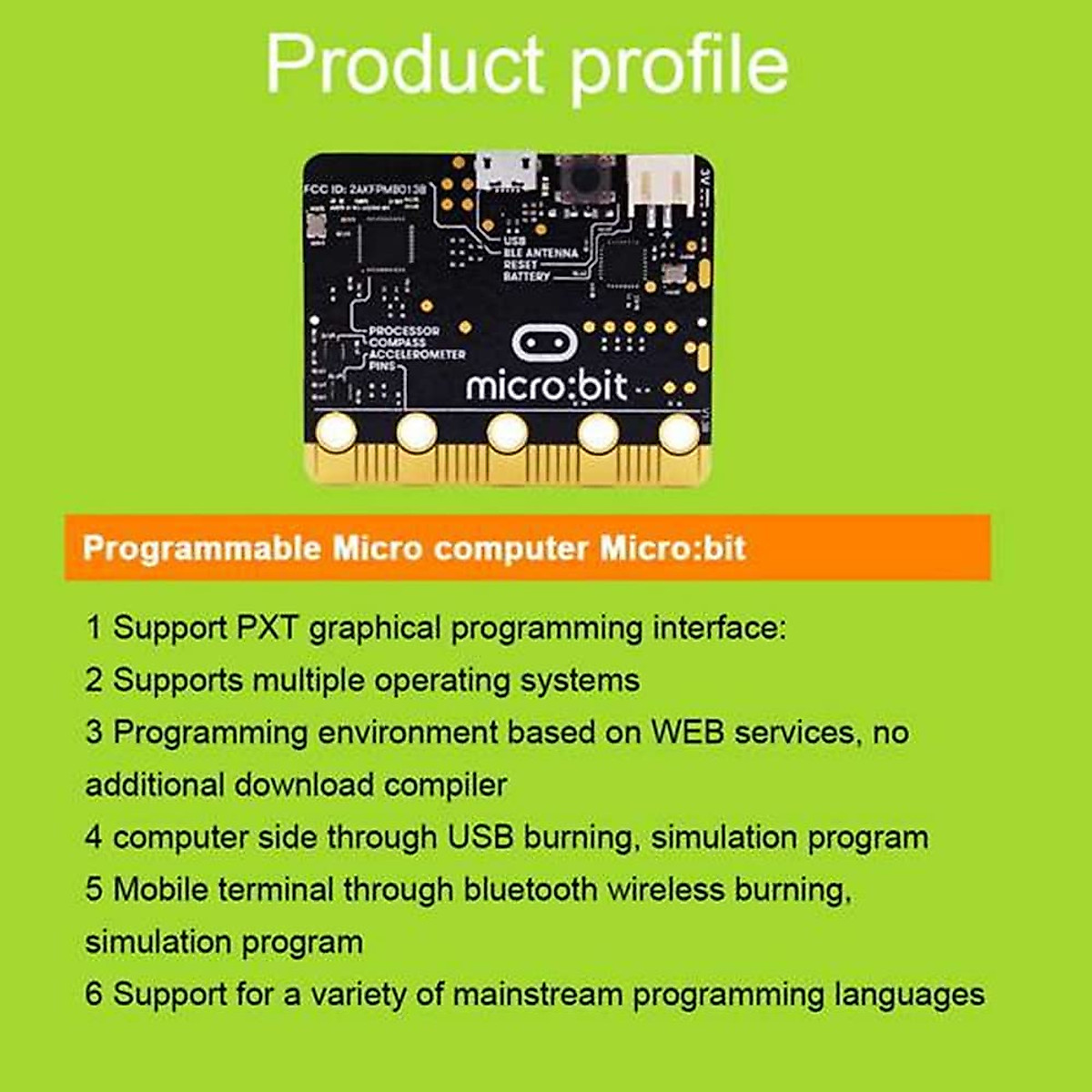 Misaso BBC Microbit Go Kit BBC Programmable Learning Development Board with Protective Case+Battery Box