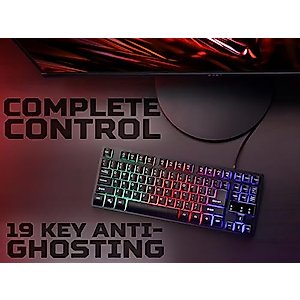 Acer Nitro TKL Gaming Keyboard - 3 Zone Backlit LED Color Keys | 4 Level Brightness | 3 Preset Modes