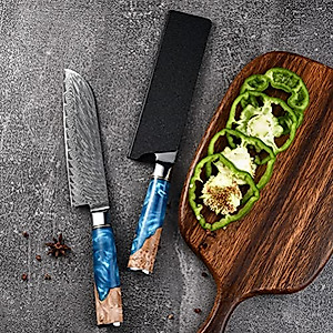 Hemoton Chef Knife Bag Cutlery Pockets: 3Pcs Flocking Knife Sheath Holder Kitchen Knife Gift Box Guards 19.7 * 5.3cm, 16.5 * 3.3cm, 15.6 * 4.3cm