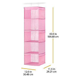 Whitmor 6636-1234-PINK Hanging Accessory Shelves, Pink