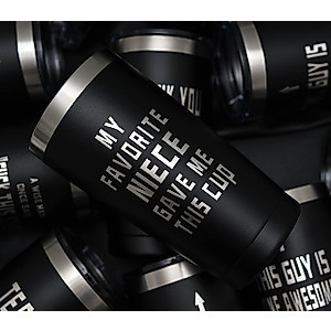 ARIABLE Uncle Gifts from Niece - Best Uncle Gifts - Christmas Gifts for Uncle, Funny Gifts for Uncle Birthday World Best Uncle Ever Present, 20oz Tumbler