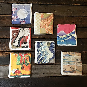 Nawrap Printed Dishcloth, Made in Japan, Durable and Absorbent, Traditional Kabuki Print