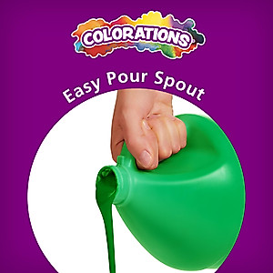 Colorations Washable Tempera Paint, Classroom Art Supplies, School Paints, Gallon Size, 12 Colors, Non Toxic, Bright Bold Color, Kids Paint, Craft, Hobby, Fun, Crafting Supply, Paint Set