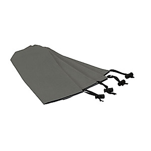 Household Essentials Tabletop Storage Box, Windowed Lid and Front Handle, 8 Compartment Lift-out Tray, 4 Fabric Pouches, Perfect for Special Occasion Tabletop Linens, Gray